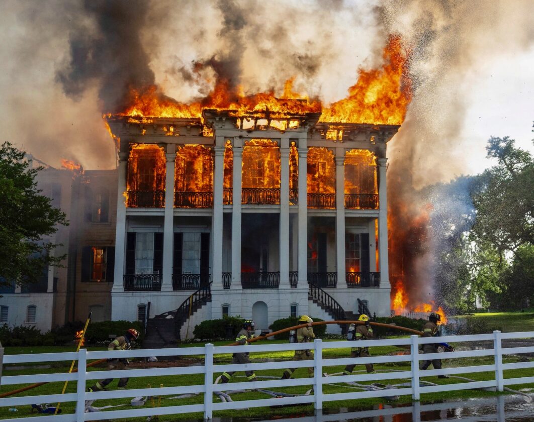 Sprawling mansion fire: Fire destroys a house on a former Louisiana ...